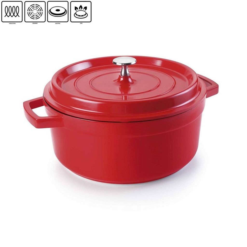 ΧΥΤΡΑ ΑΛΟΥΜΙΝΙΟΥ INDUCTION (Φ28cm) Κόκκινη "Lacor"