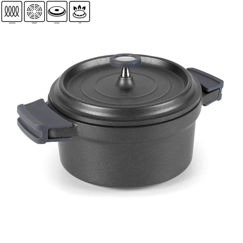ΧΥΤΡΑ ΑΛΟΥΜΙΝΙΟΥ INDUCTION (Φ28cm) Μαύρη "Lacor"