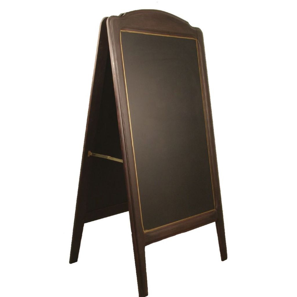 ΠΙΝΑΚΑΣ ΜΕΝΟΥ Ξύλινος ΔΙΠΛΗΣ ΟΨΗΣ (152x77cm) (ΓΙΓΑΣ) ΚΑΦΕ ΣΚΟΥΡΟ