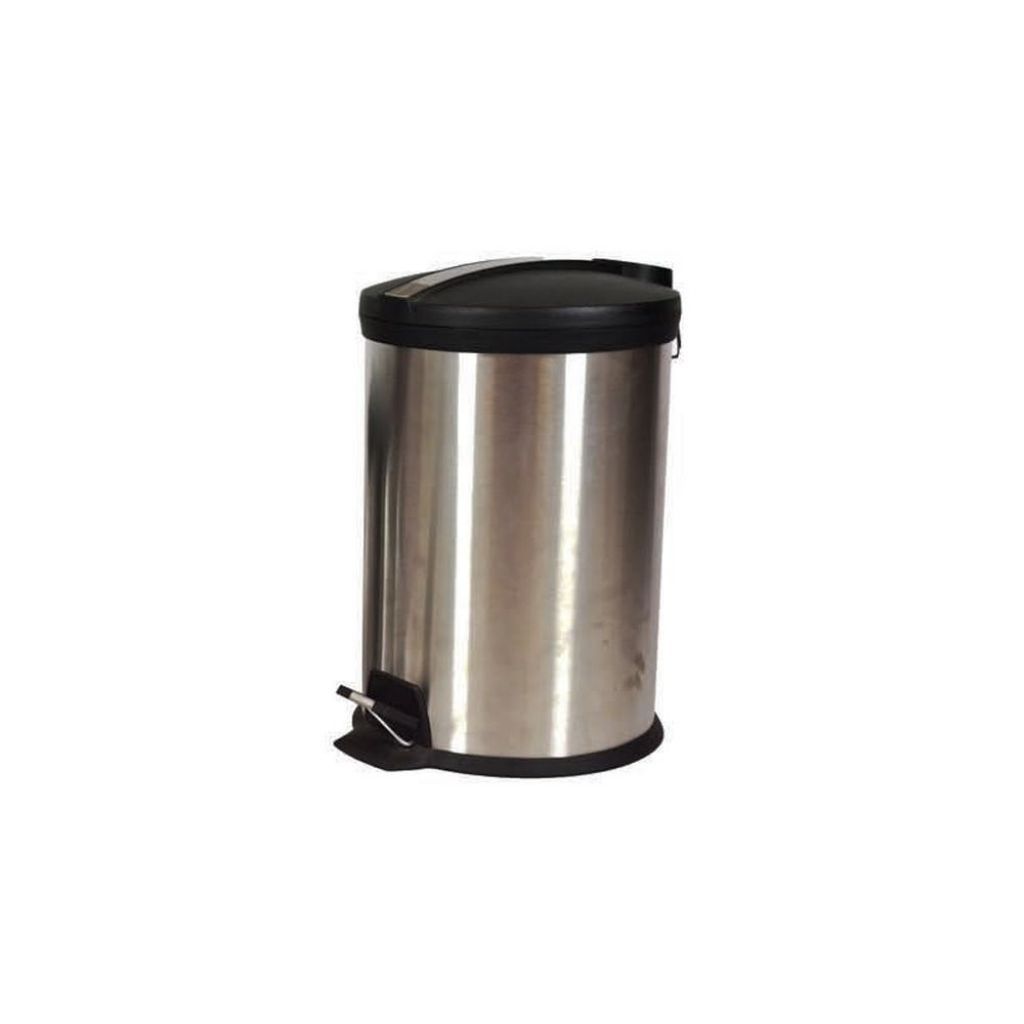ΚΑΔΟΣ ΑΠΟΡΡΙΜΜΑΤΩΝ (30lt) INOX με Πεντάλ /ΜΑΥΡΟ Καπάκι 'F&B'