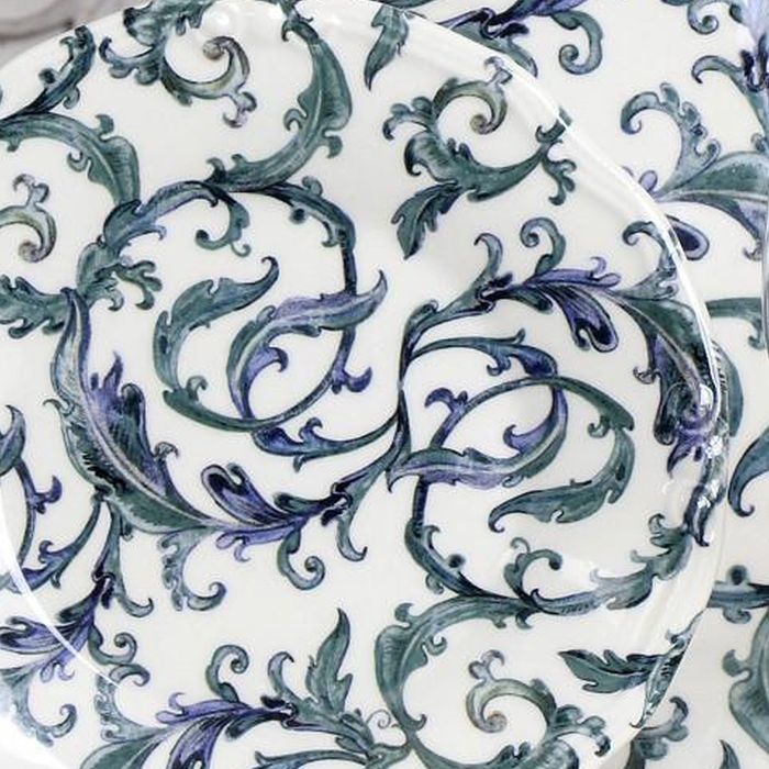 ΜΠΩΛ Stoneware DAMASC ΛΑΧΟΥΡΙ ΠΡΑΣΙΝΟ-ΜΠΛΕ Φ15cm