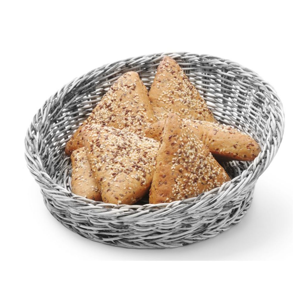ΚΑΛΑΘΙ POLYRATTAN (Φ31cmxY12cm) ΓΚΡΙ ΕΠΙΚΛΙΝΕΣ 'HENDI'
