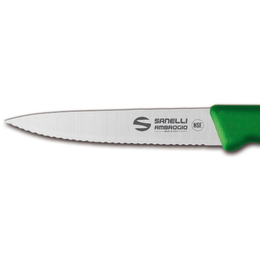 ΜΑΧΑΙΡΙ ΜΠΑΡ-ΚΟΥΖΙΝΑΣ 09cm ΟΔΟΝΤΩΤΟ Sanelli Supra Colore ΠΡΑΣΙΝΗ ΛΑΒΗ
