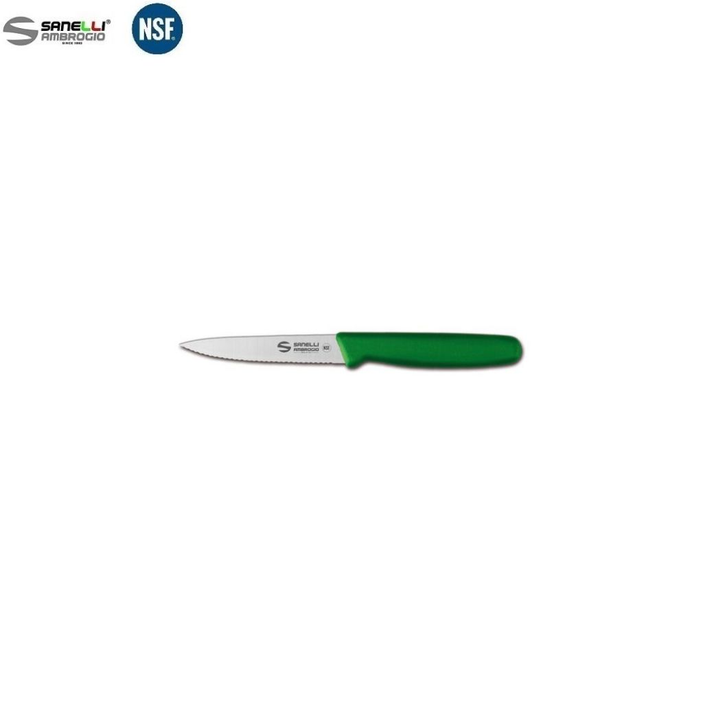 ΜΑΧΑΙΡΙ ΜΠΑΡ-ΚΟΥΖΙΝΑΣ 09cm ΟΔΟΝΤΩΤΟ Sanelli Supra Colore ΠΡΑΣΙΝΗ ΛΑΒΗ
