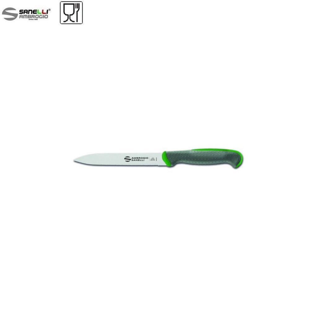 ΜΑΧΑΙΡΙ ΜΠΑΡ-ΚΟΥΖΙΝΑΣ 14cm ΟΔΟΝΤΩΤΟ Sanelli Tecna Colore ΠΡΑΣΙΝΗ ΛΑΒΗ