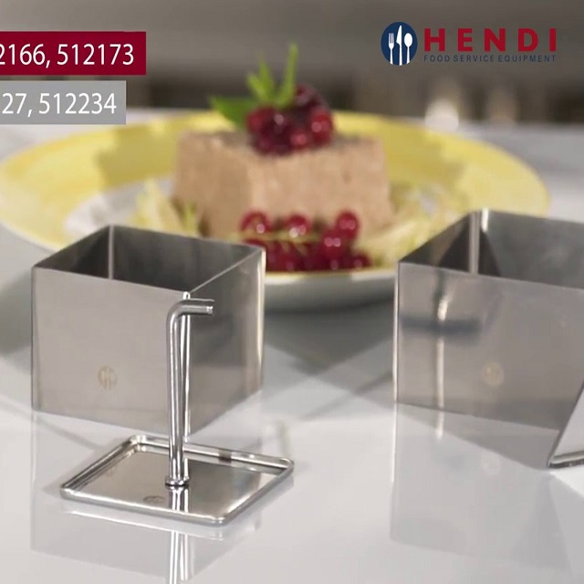 ΤΣΕΡΚΙ ΤΕΤΡΑΓΩΝΟ με ΚΑΠΑΚΙ-ΠΙΕΣΤΗ INOX (8x8x4.5cm) 'Hendi'