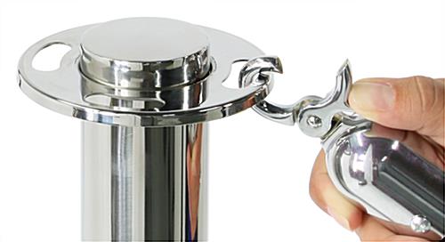 ΚΟΛΩΝΑΚΙ Διαχωριστικό INOX (Φ32Χ91cm) με Επίπεδη Κεφαλή