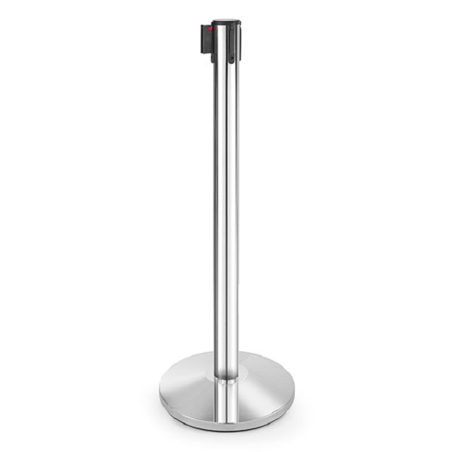 ΚΟΛΩΝΑΚΙ Διαχωριστικό INOX (Φ32Χ91cm) με Ταινία 2m ΓΚΡΙ