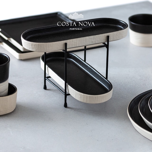 ΣΤΑΝΤ για Πιατέλες Μεταλλικό ΜΑΥΡΟ (15x15x15cm) 'COSTA NOVA – Notos ...