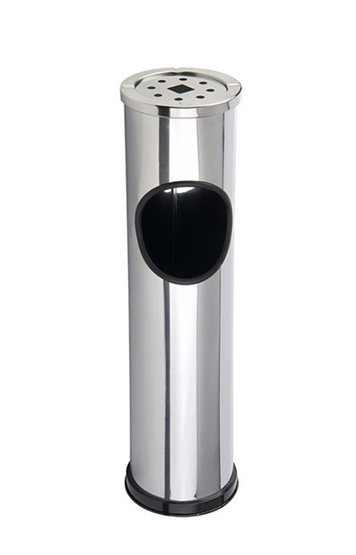ΣΤΑΧΤΟΔΟΧΕΙΟ & ΧΑΡΤΟΔΟΧΕΙΟ INOX Επιδαπέδιο (Φ15xY56cm)